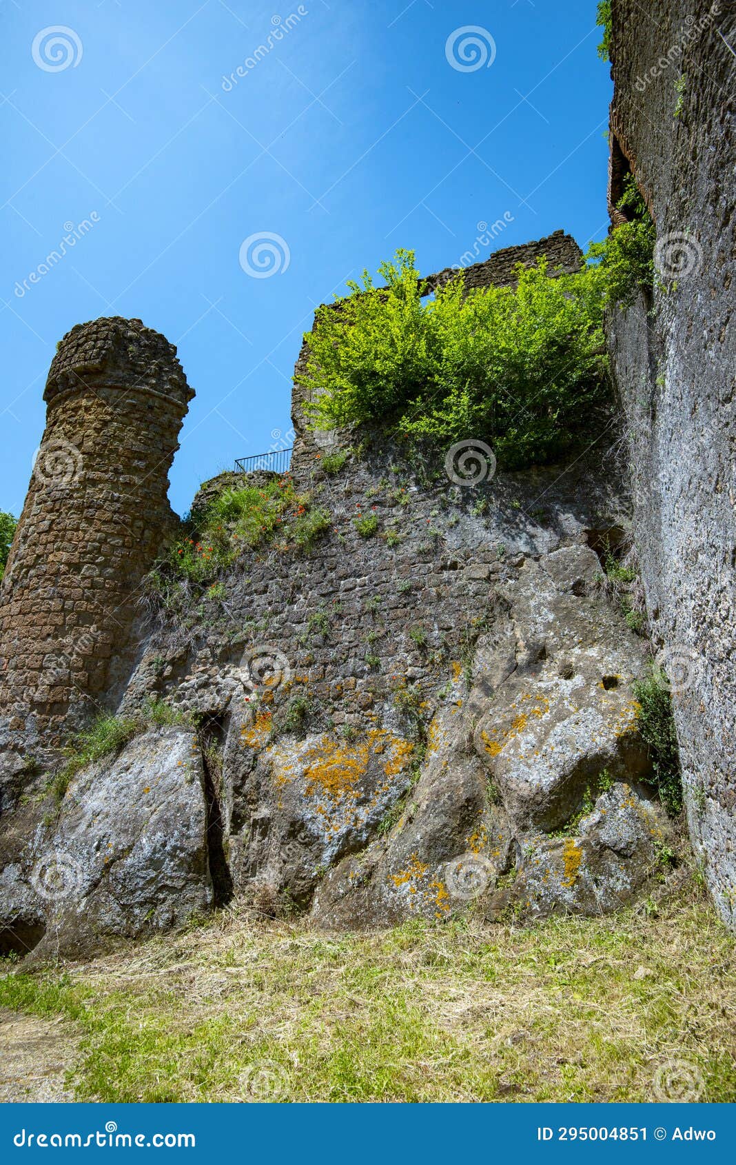 Ruins of Antica Monterano stock image. Image of monument - 295004851