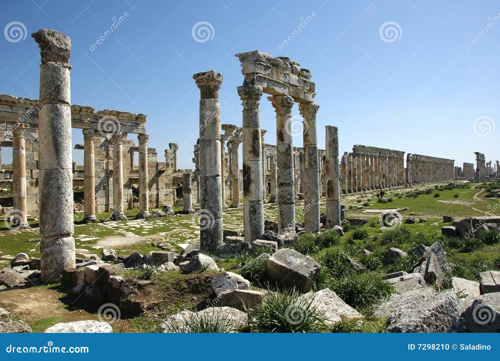 Ruins of Apamea stock photo. Image of destroyed, euphrates - 7298210
