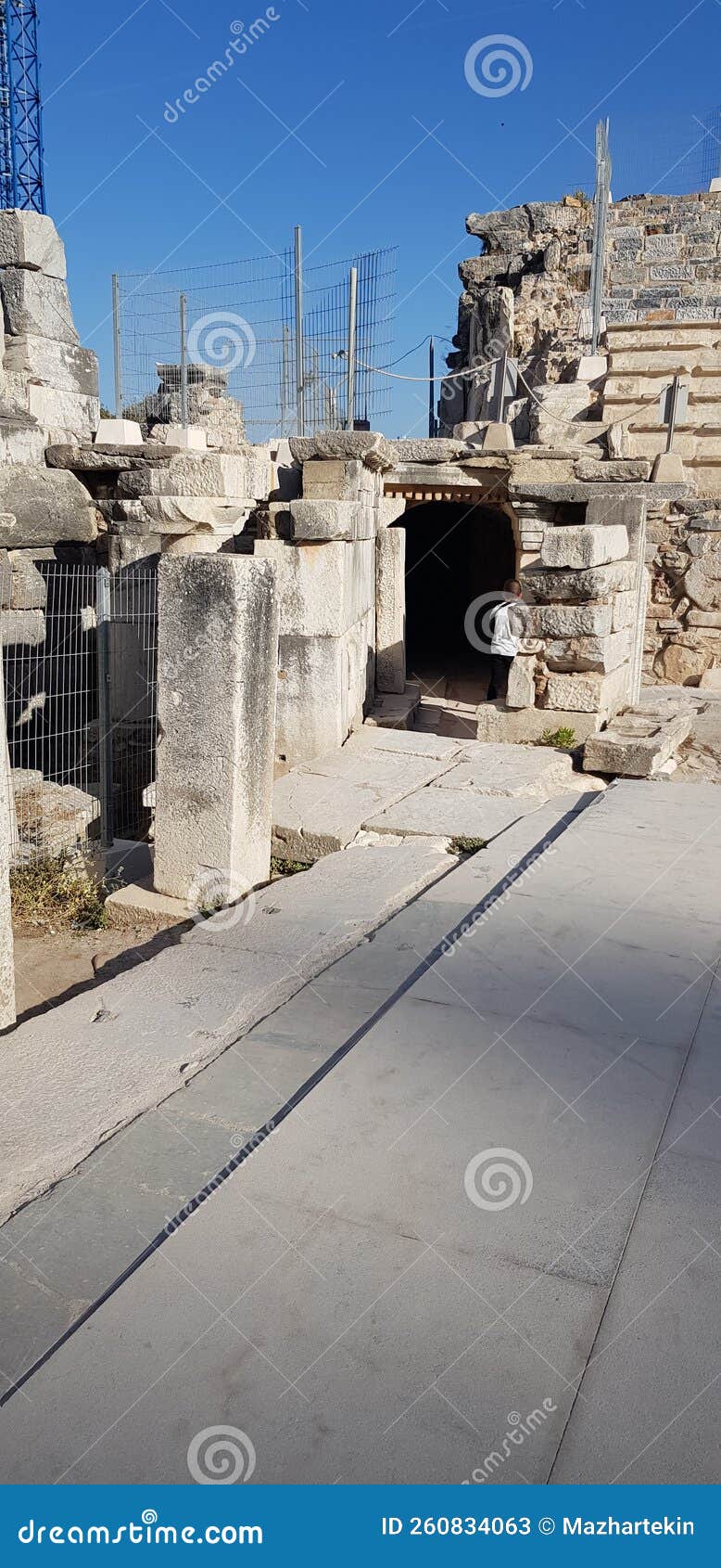 Ruins And Artifacts Around The Map Gate In The Ancient City Of Izmir ...