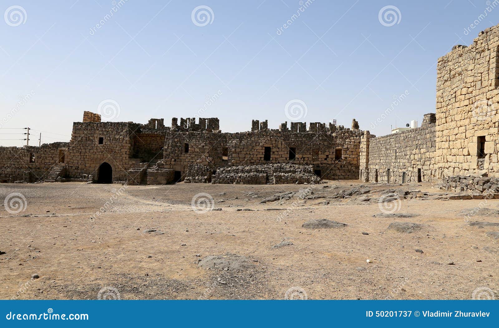 Ruins of Azraq Castle, Central-eastern Jordan, 100 Km East of Amman ...