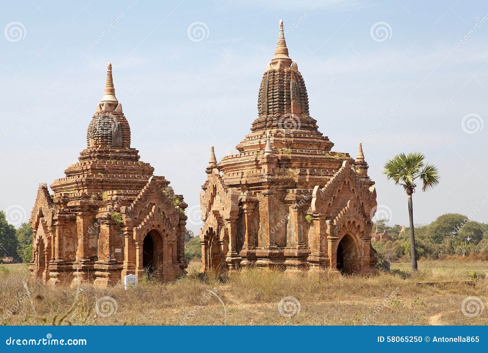 Ruins of Bagan, Myanmar stock photo. Image of ancient - 58065250