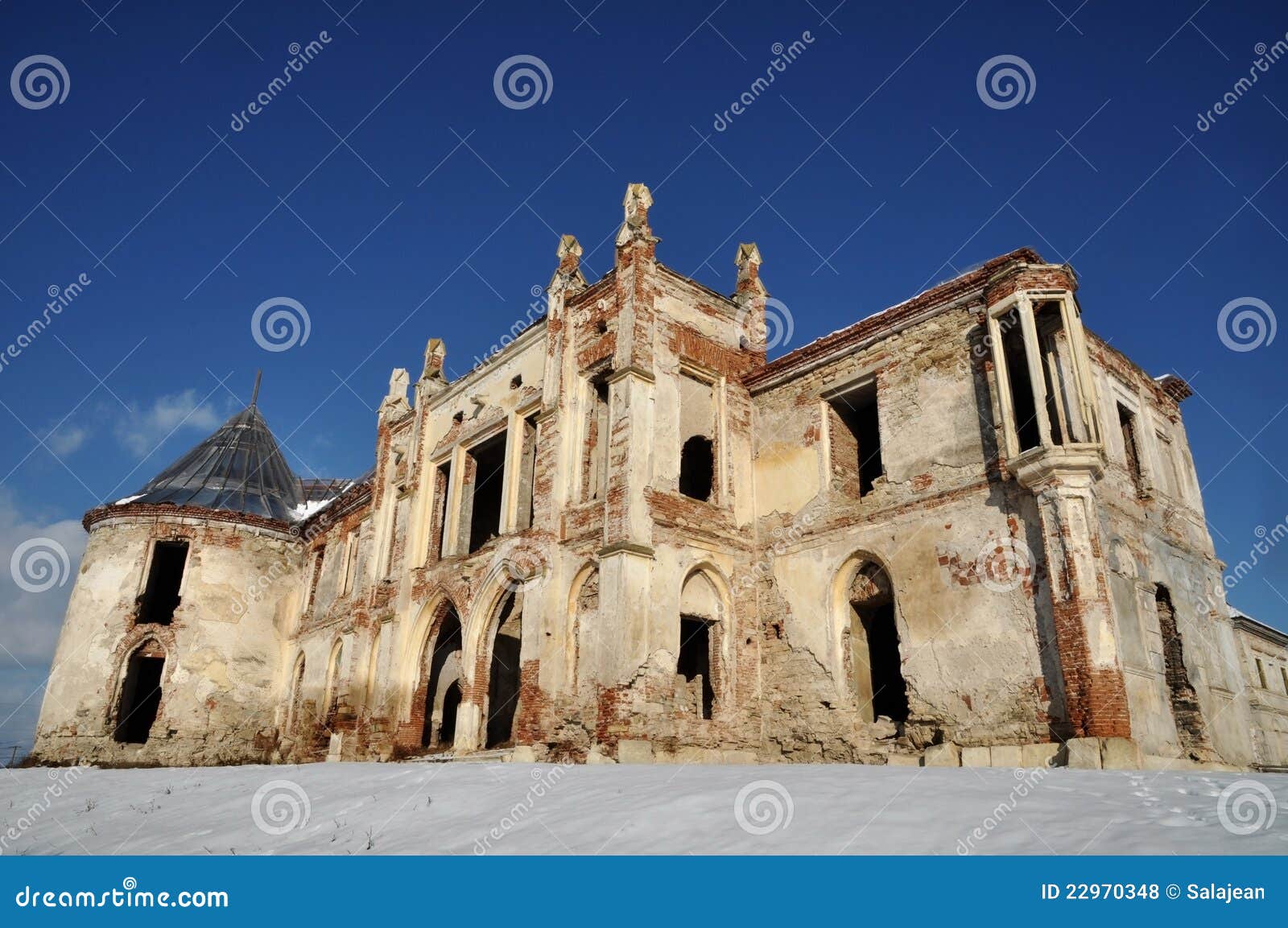 The Ruins of Banffy Castle in Bontida, Romania Stock Photo - Image of ...