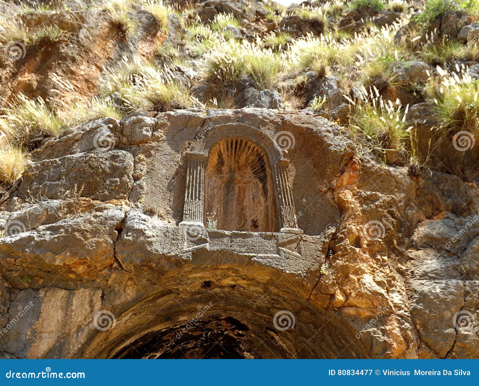 Ruins of Banias Temples, the Sanctuary of Pan in Israel Stock Image ...