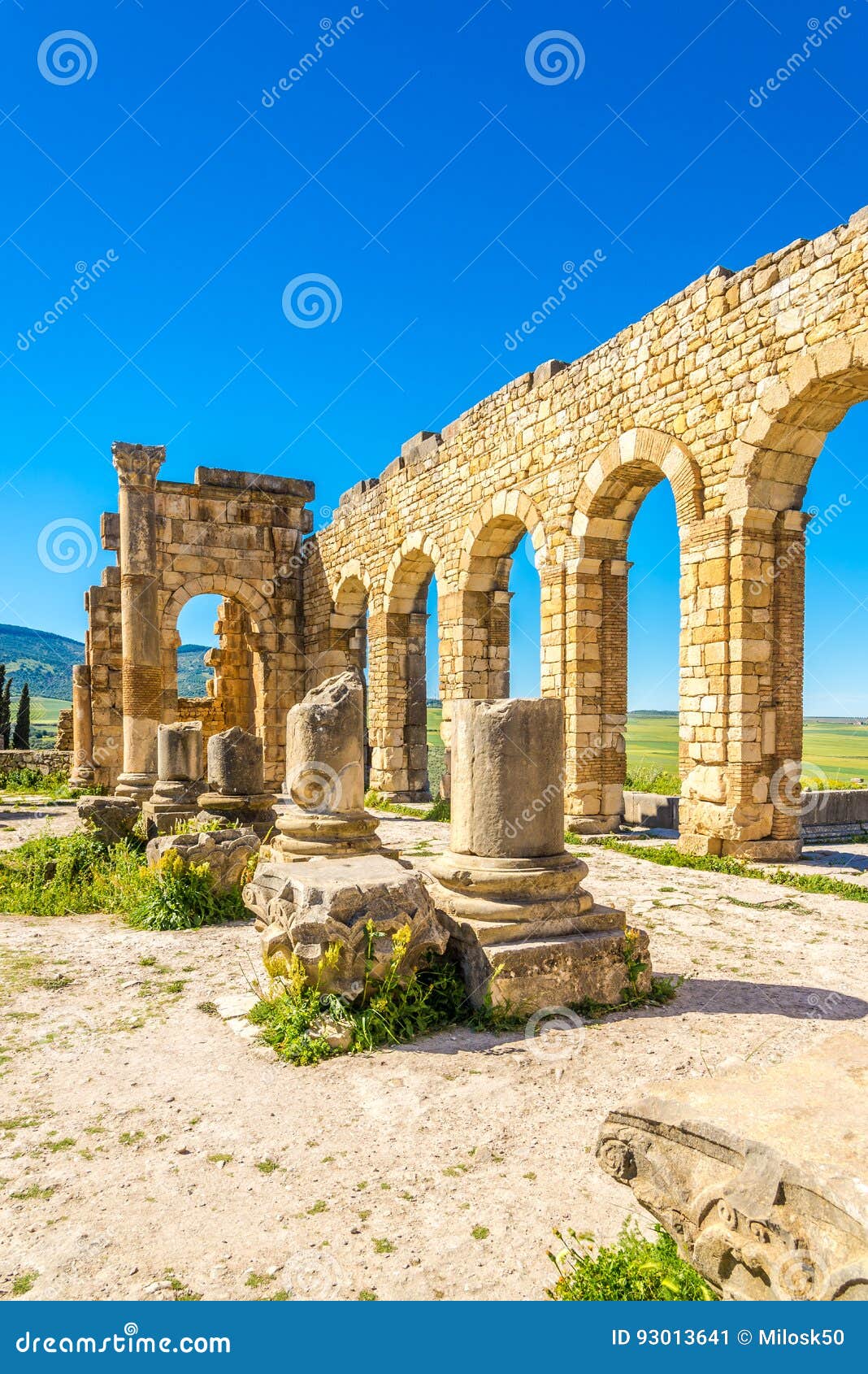 Ruins of Basilica in Ancient City Volubilis - Morocco Stock Image ...