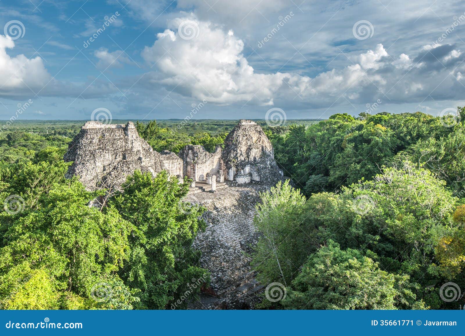 Becan Maya Temple In The Yucatan, Mexico. Stock Photo | CartoonDealer ...