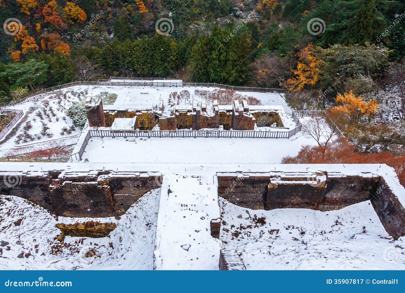 Ruins of Besshi Copper Mine Stock Image - Image of ehime, winter: 35907817