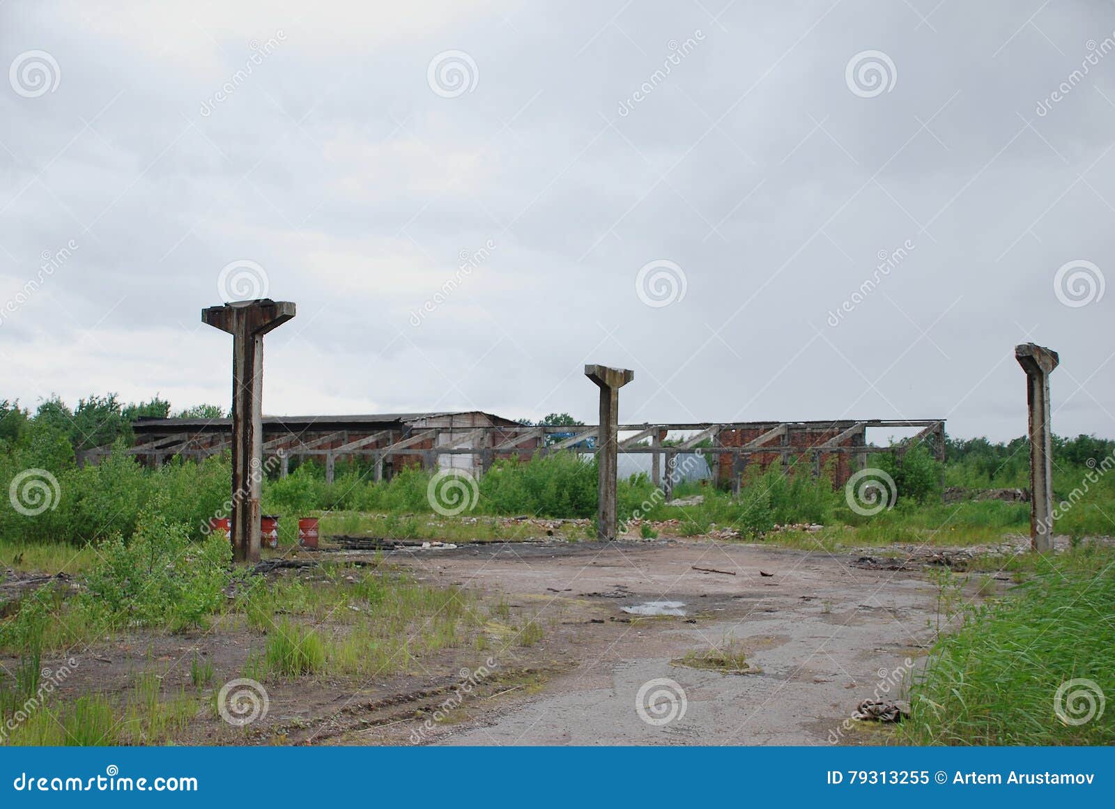 The Ruins of a Bombed-out Industrial Building Stock Image - Image of ...