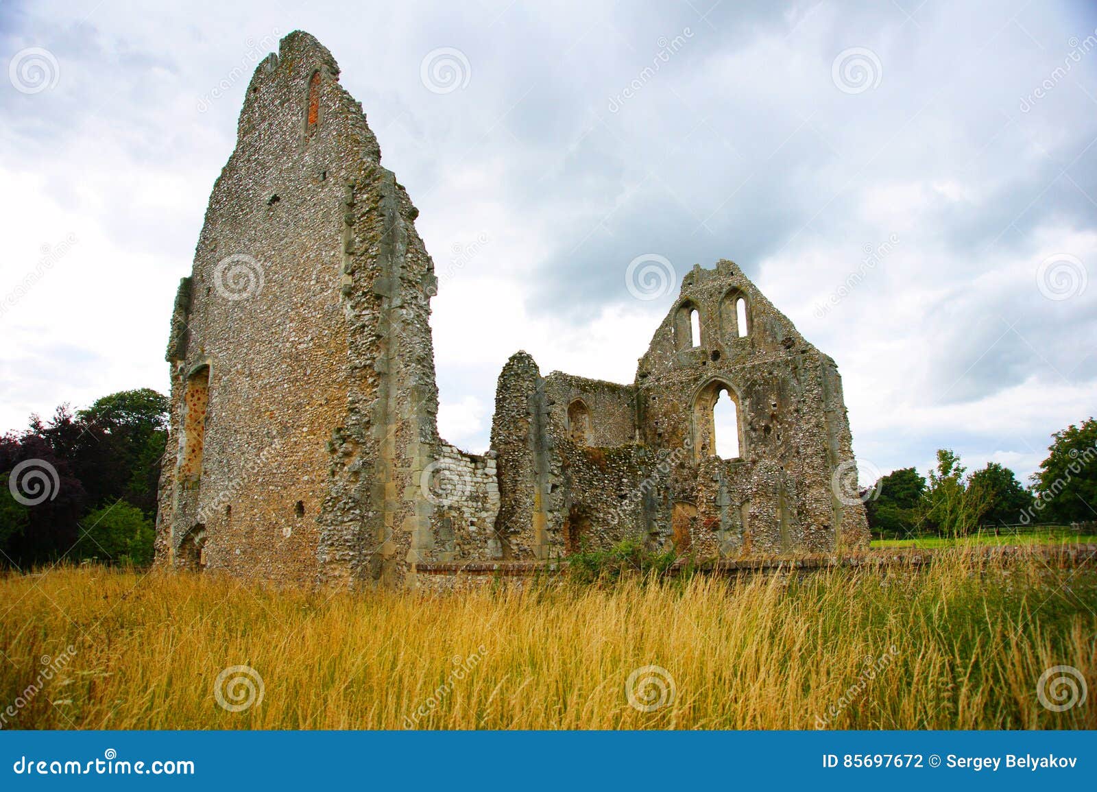 Ruins of Boxgrove Priory stock photo. Image of medieval - 85697672