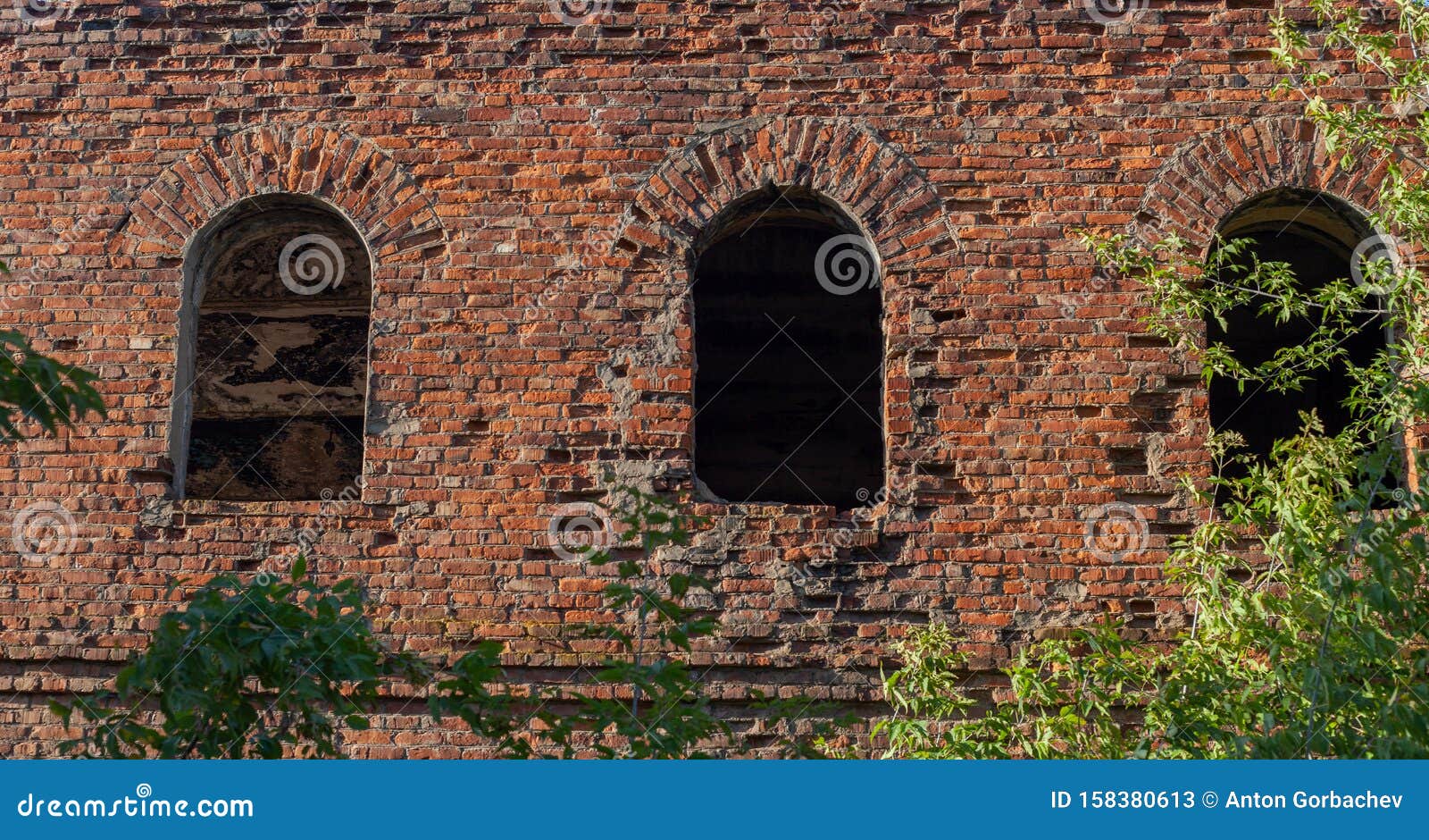 Ruins of brick building stock image. Image of brick - 158380613