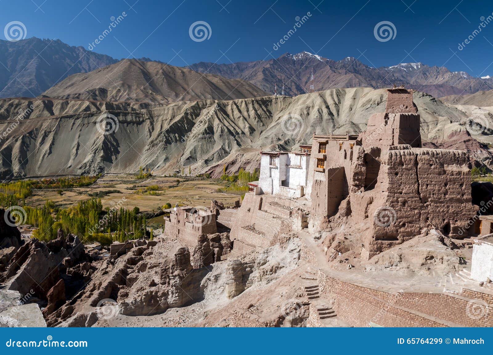 Ruins of Budhist Temple in Basgo, Ladakh, India Stock Image - Image of ...