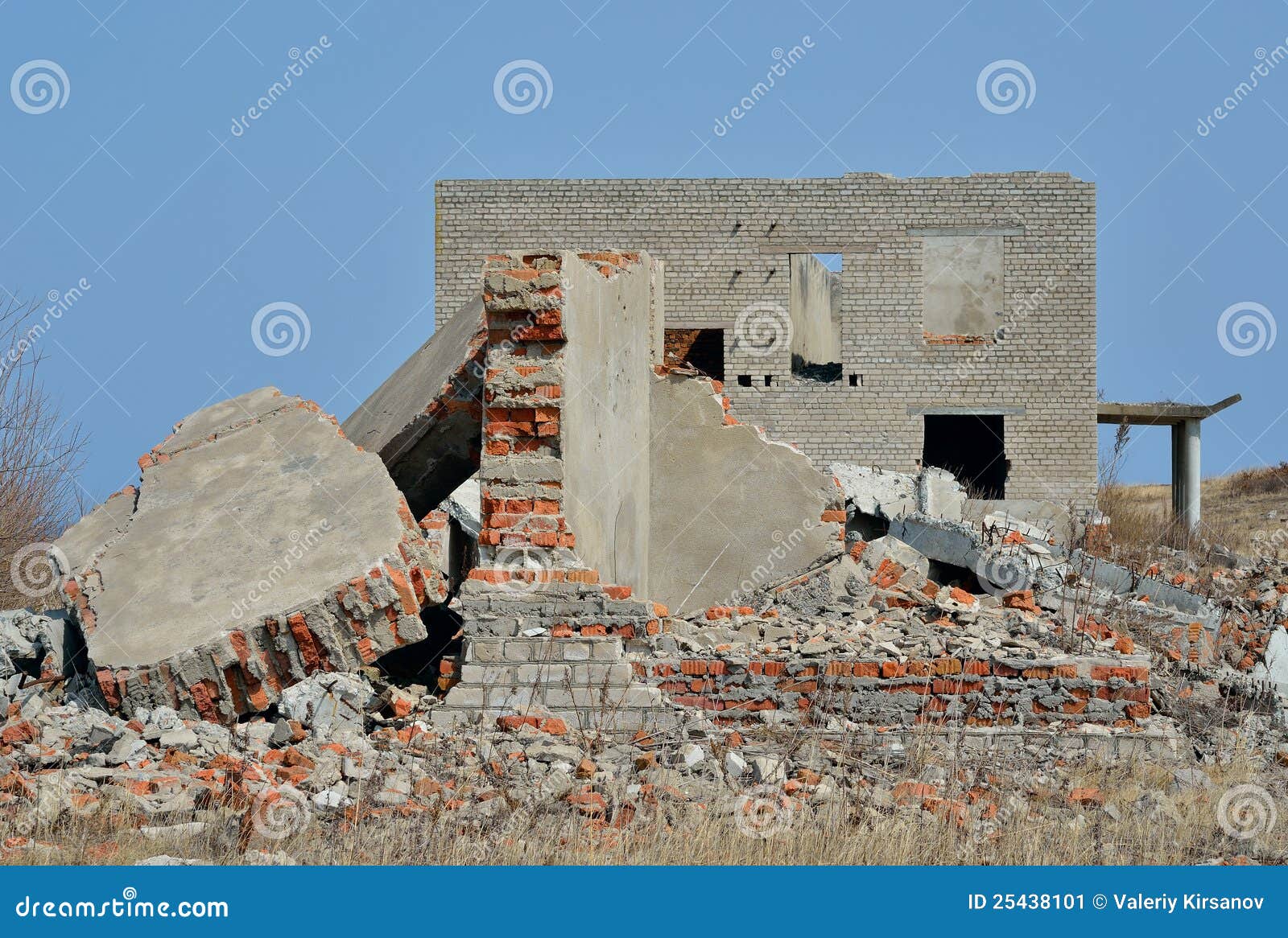 Ruins of building 3 stock image. Image of scene, background - 25438101
