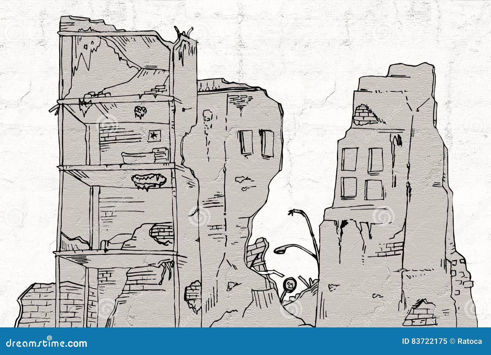 Ruins building stock illustration. Illustration of creative - 83722175
