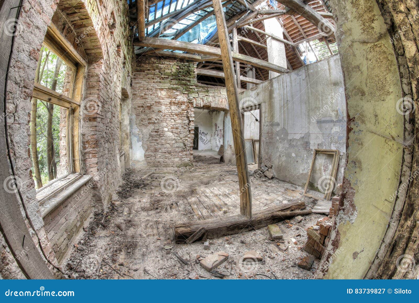 Ruins of the Building in Dilapidated Condition Stock Image - Image of ...