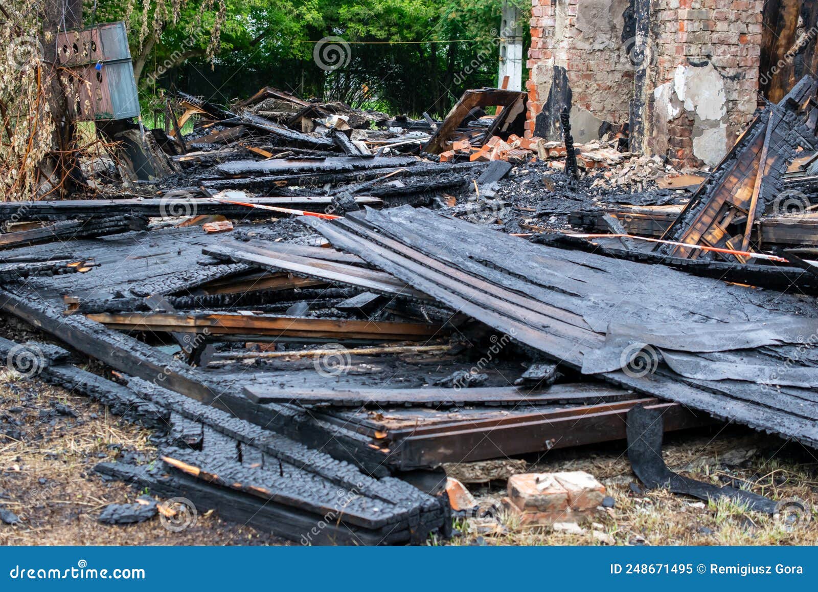 Ruins of a Building after a Fire Stock Image - Image of burnt, bomb ...
