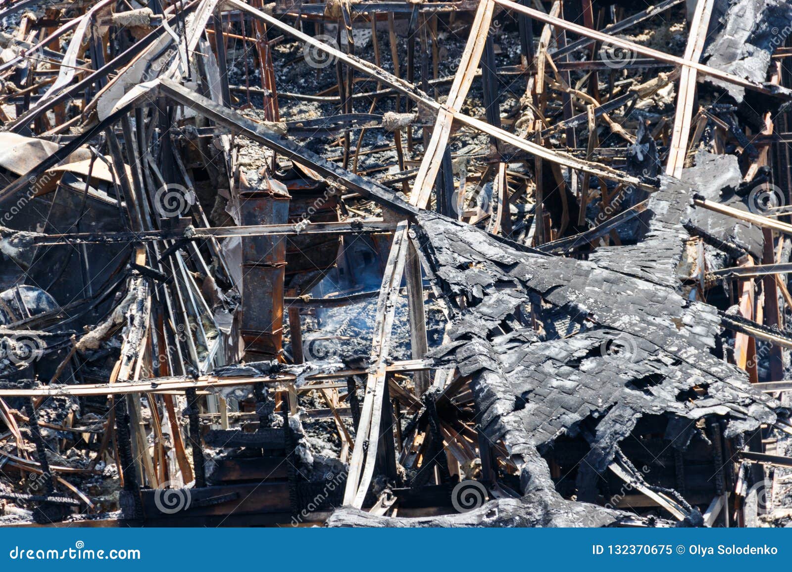 Ruins of Building after the Fire Stock Image - Image of hazard ...