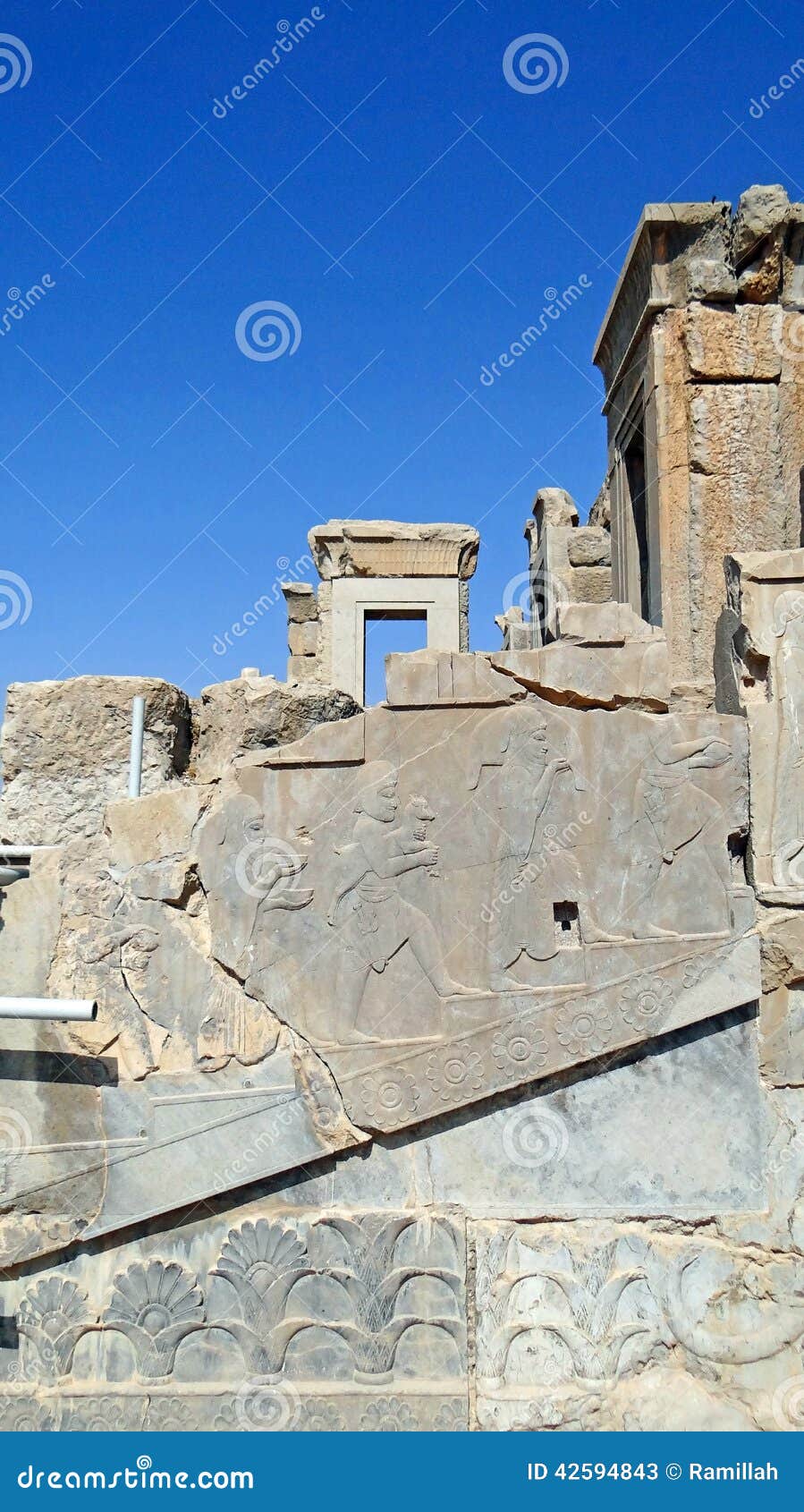 Ruins of Buildings Structure Inside Persepolis, Iran Stock Image ...