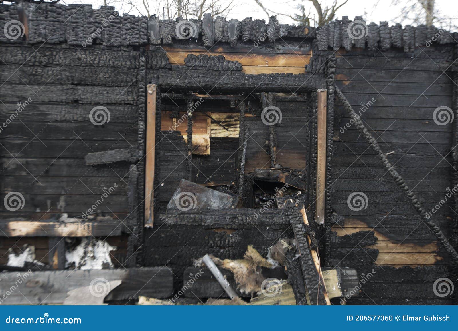 Ruins of a Burned Out House Stock Photo - Image of combustion, burning ...
