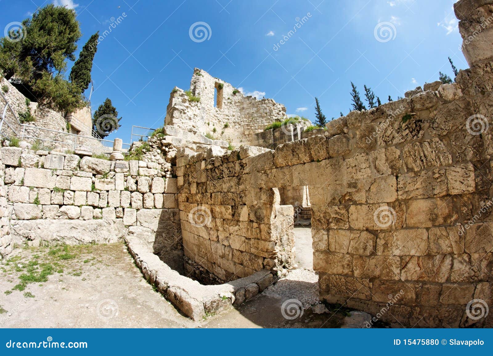 Ruins of Byzantine Church in Jerusalem Stock Photo - Image of concave ...