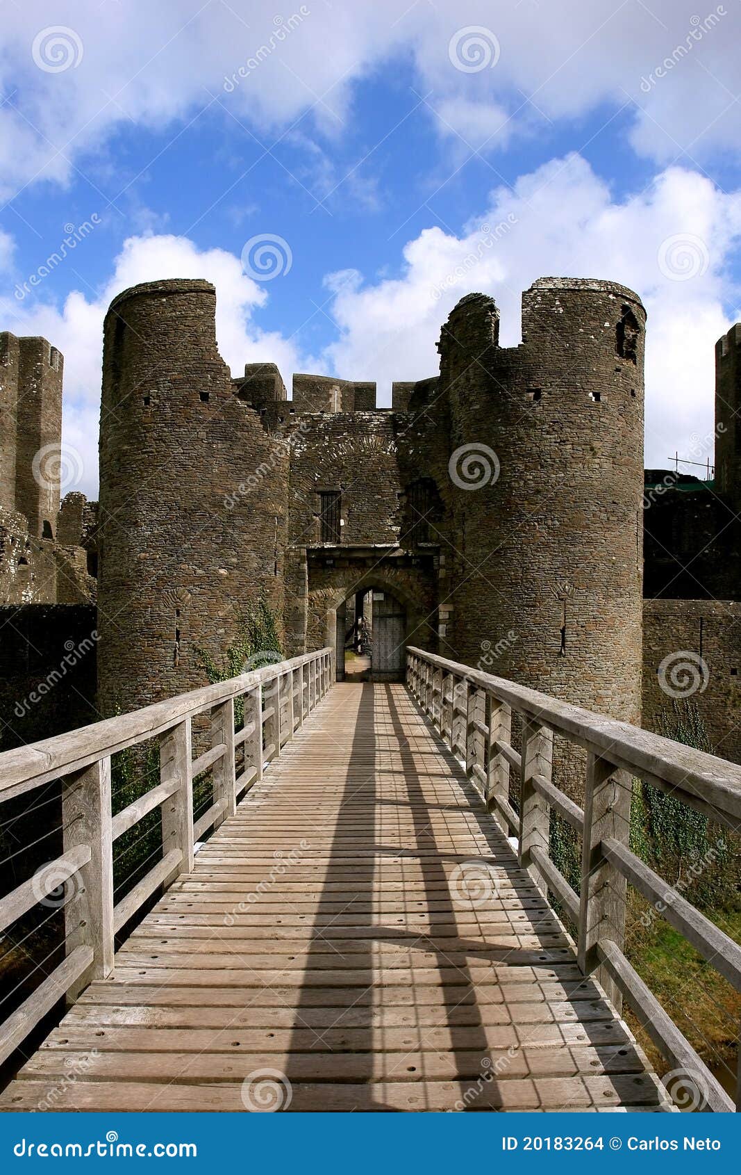 Ruins of Caerphilly Castle, Wales. Stock Photo - Image of king ...