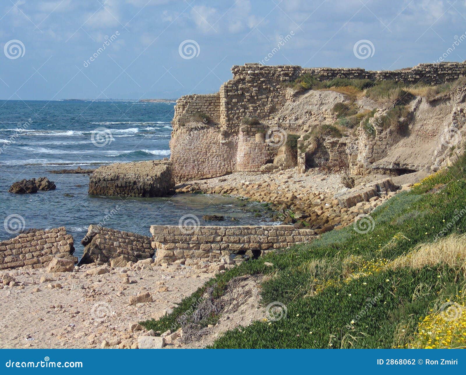 Ruins of Caesarea Israel stock photo. Image of israel - 2868062