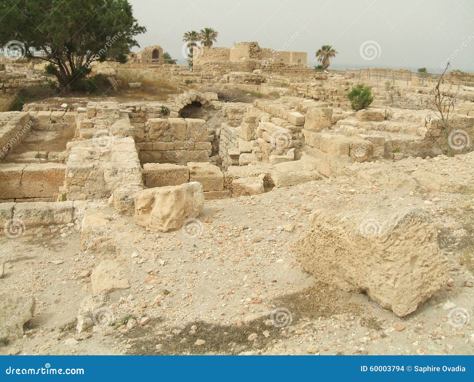Ruins in Caesarea, Israel stock photo. Image of asia - 60003794