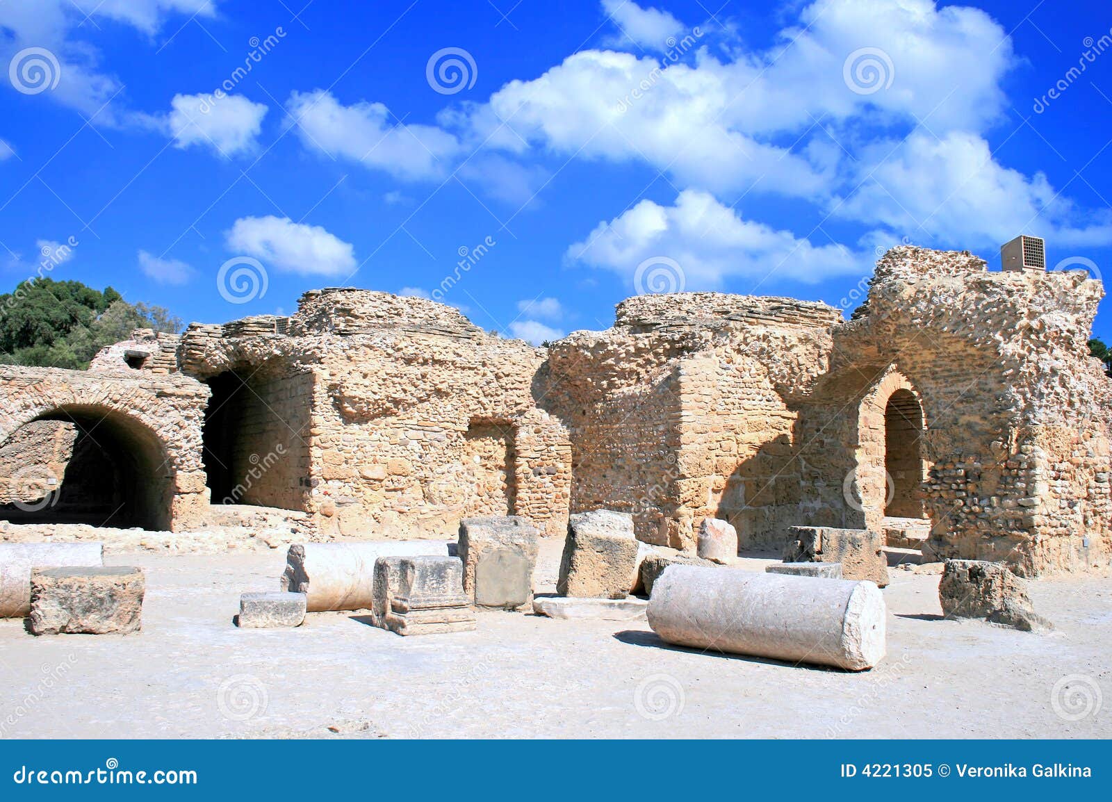 Ruins in Cartage stock image. Image of historical, building - 4221305