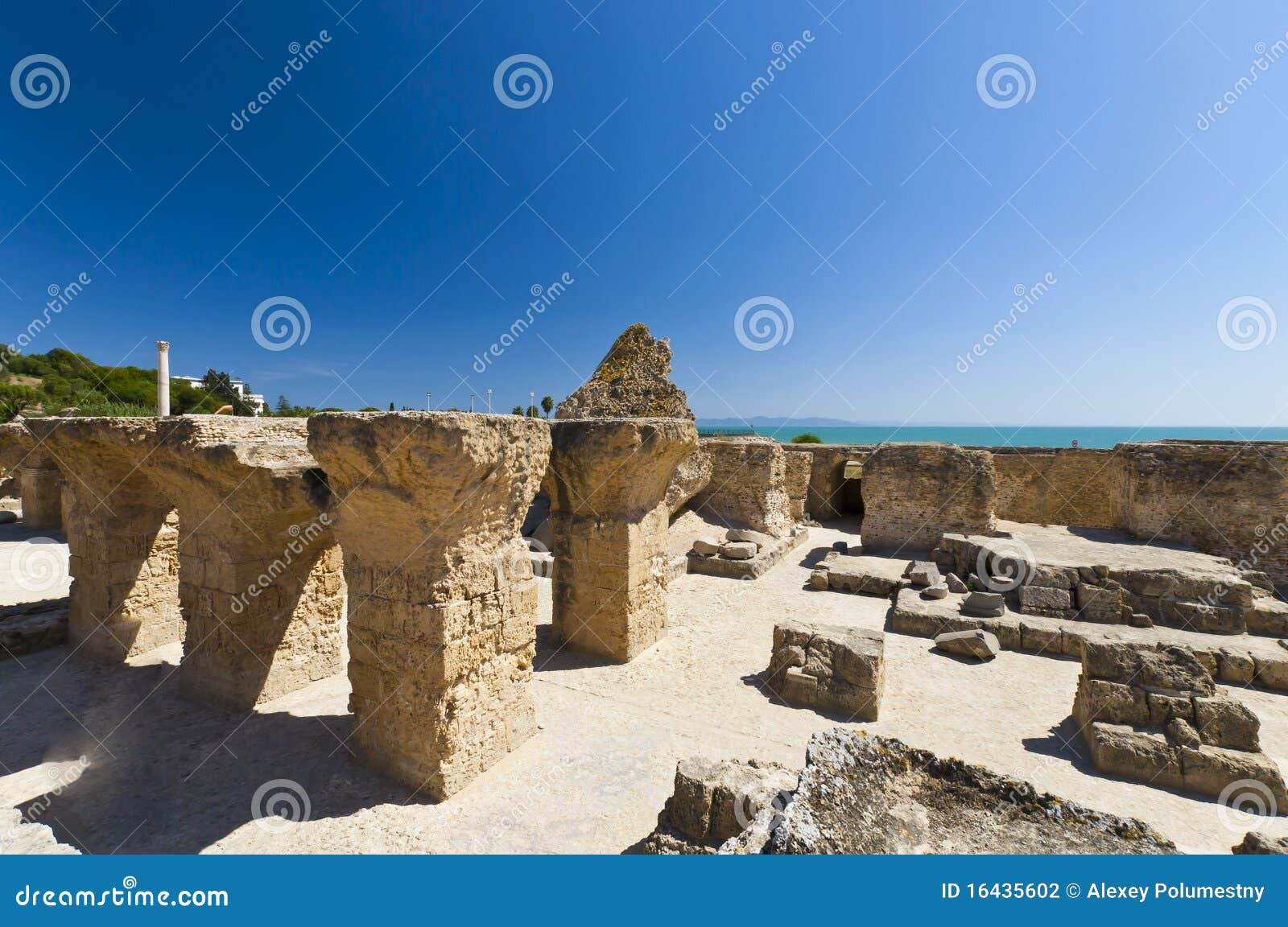 Ruins of Carthage stock photo. Image of carthage, stone - 16435602