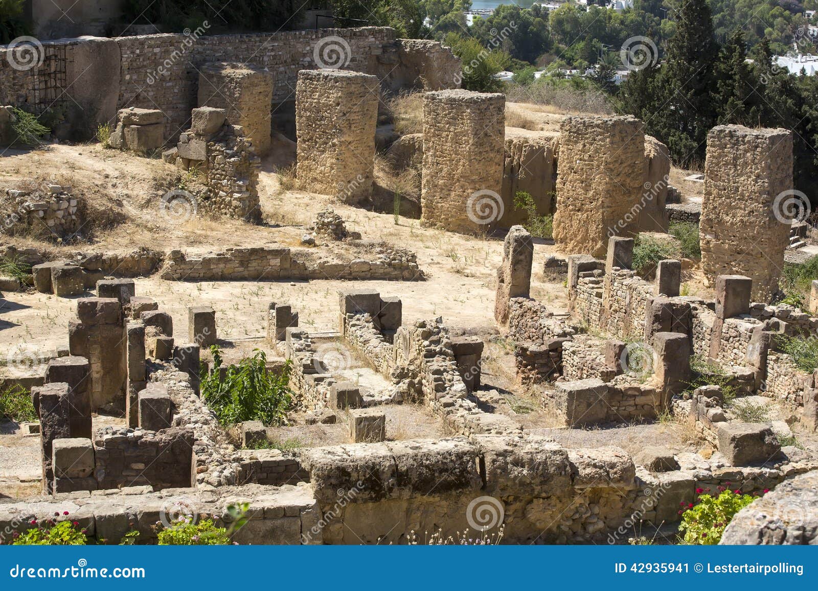 Ruins of Carthage stock image. Image of monument, africa - 42935941