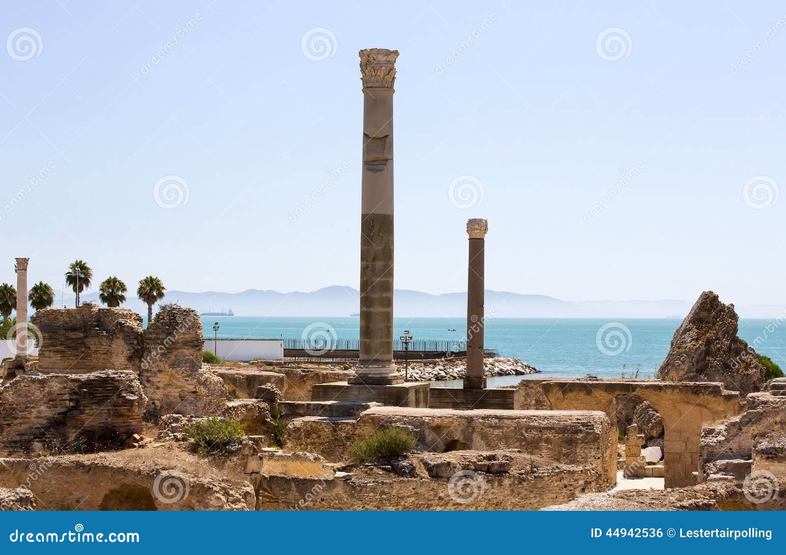 Ruins of Carthage stock photo. Image of roman, archaeological - 44942536
