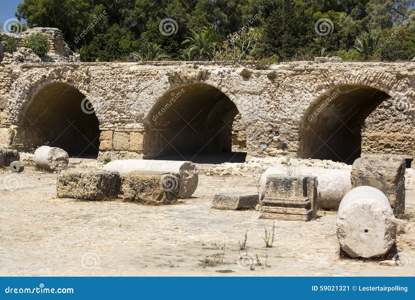 Ruins of Carthage stock image. Image of africa, building - 59021321