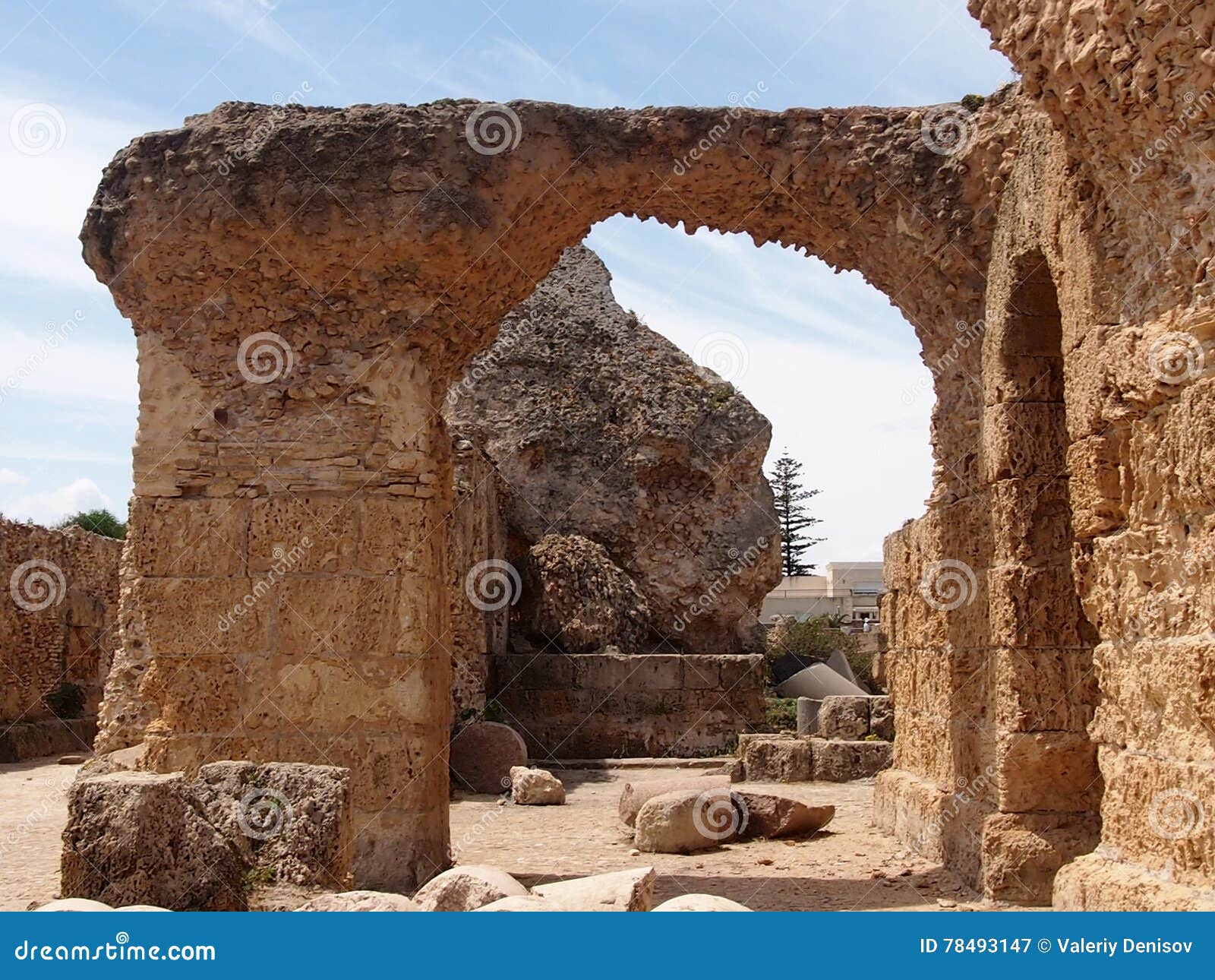 Ruins of Carthage stock image. Image of romans, monument - 78493147