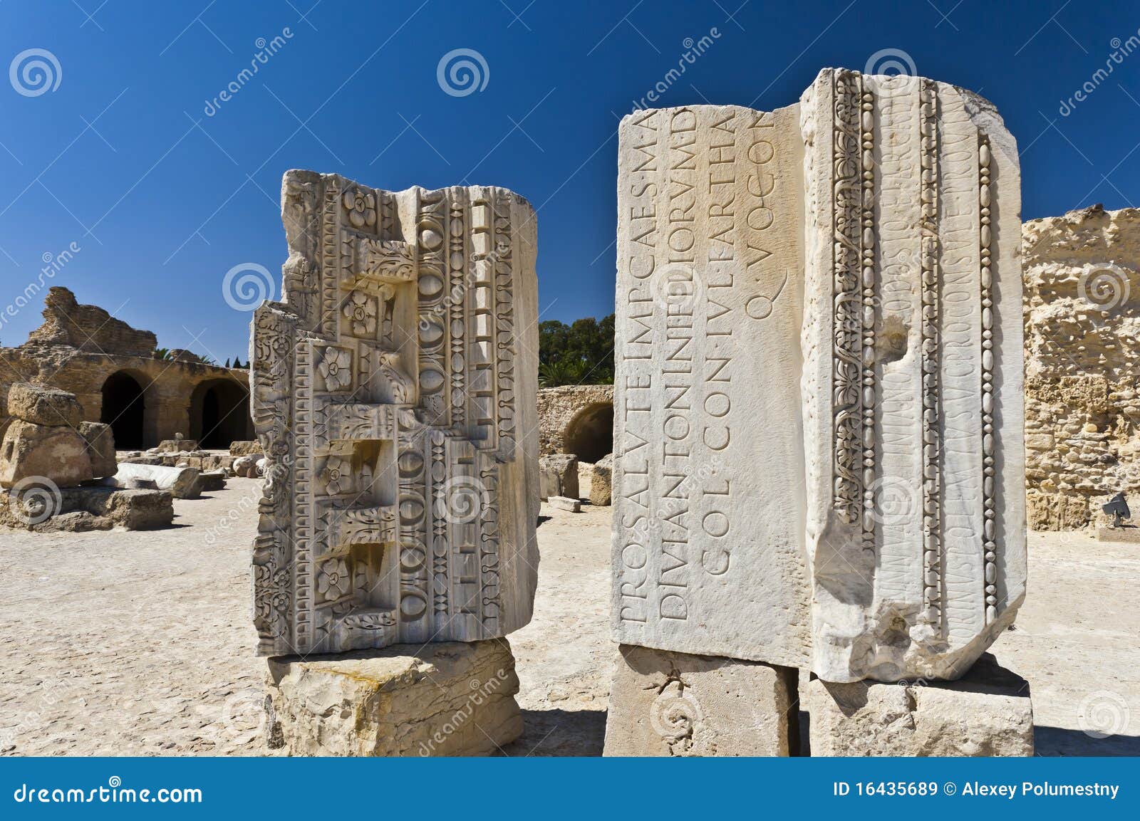 Ruins of Carthage, Roman Alphabet Stock Image - Image of disturbed ...