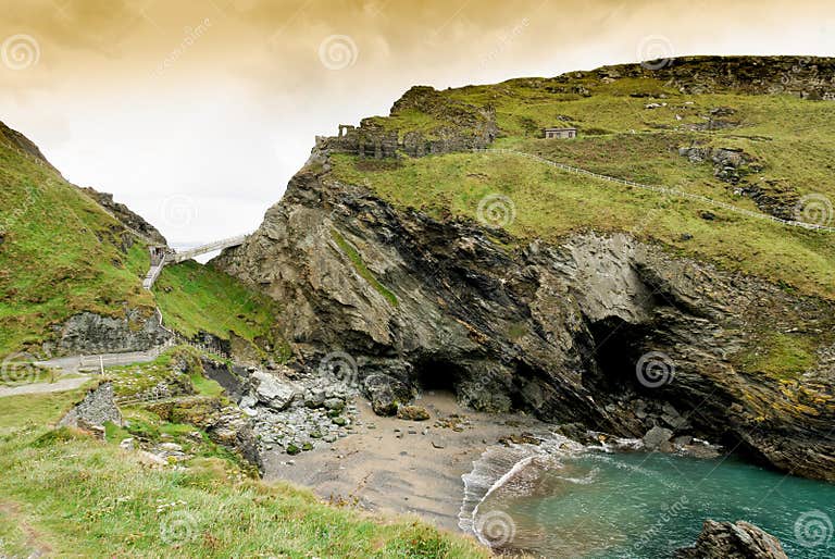 Ruins of the Castle of Camelot Stock Image - Image of merlin, rocks ...