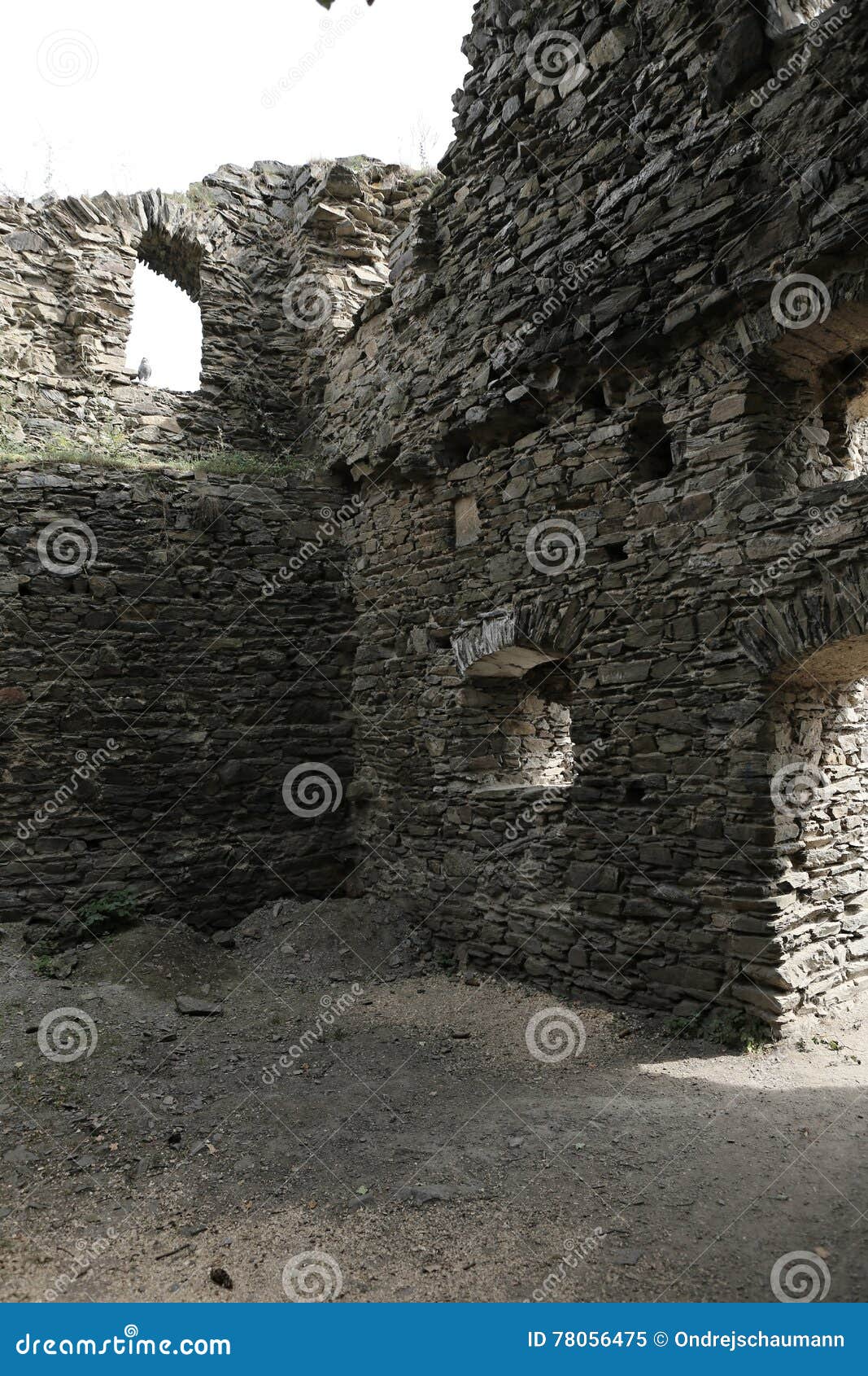 Ruins of castle chamber stock image. Image of gravel - 78056475