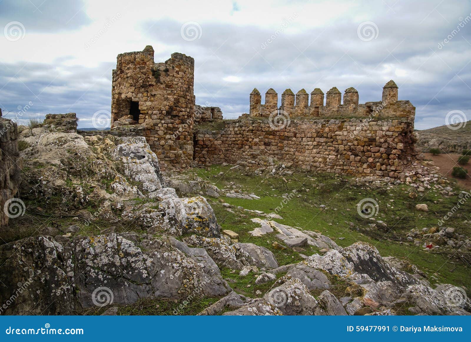 Ruins of Castle at El Berueco, Andalusia, Spain Stock Image - Image of ...