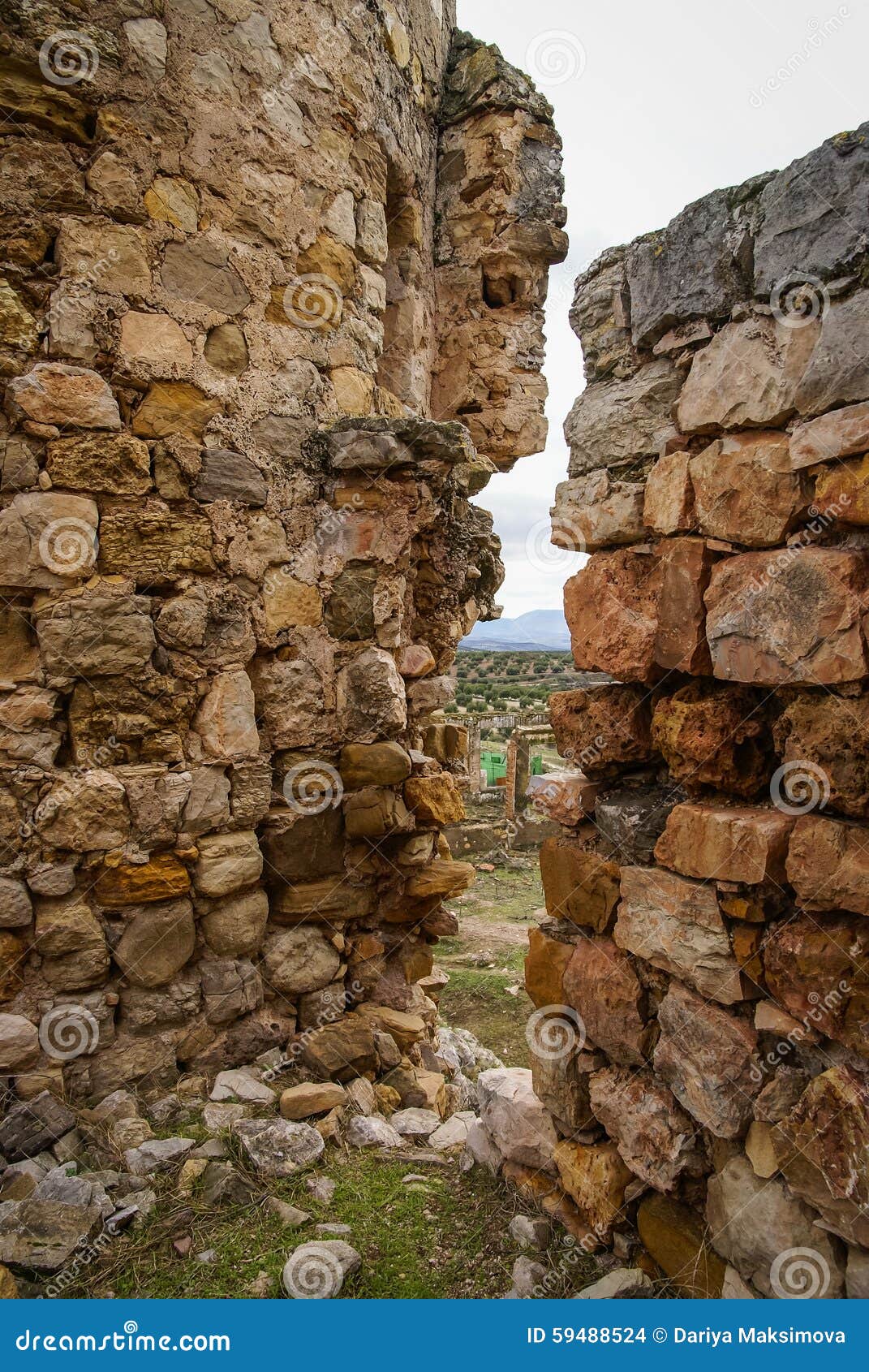 Ruins of Castle at El Berueco, Andalusia, Spain Stock Photo - Image of ...
