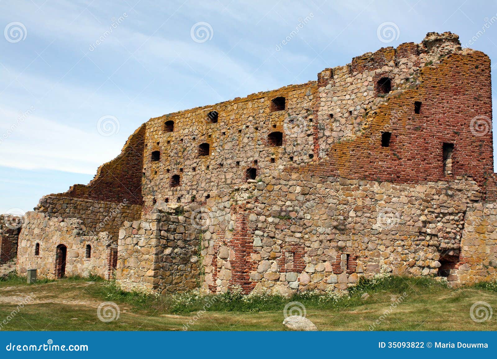 Ruins castle Hammershus stock photo. Image of antique - 35093822