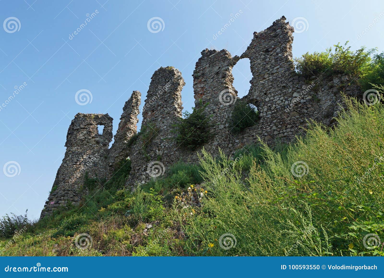 The Ruins of the Castle in Khust Stock Photo - Image of ruins, city ...