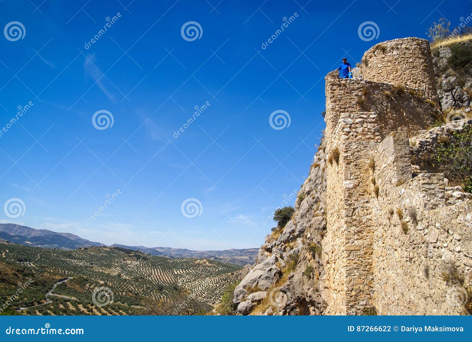 Ruins of a Castle at Moclin, Granada, Andalusia, Spain Editorial ...