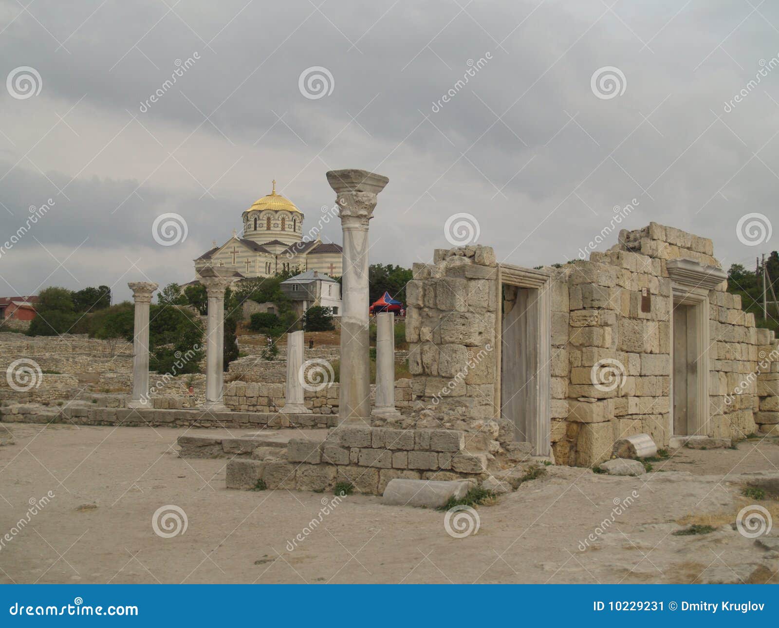 Ruins of Cathedral in Hersones, Crimea, Stock Image - Image of ...