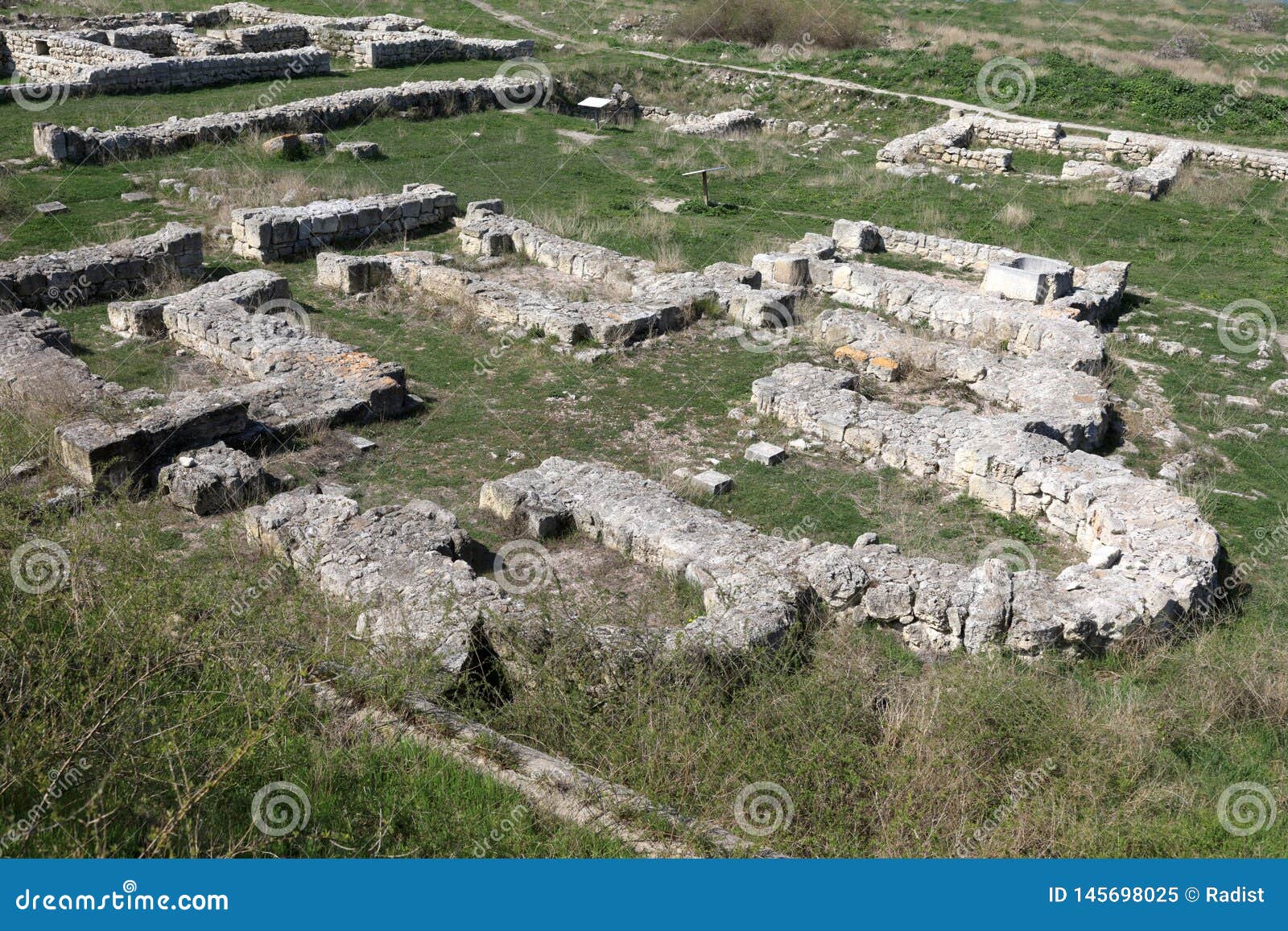 Ruins of Chersonese in Spring Stock Image - Image of museum, monument ...