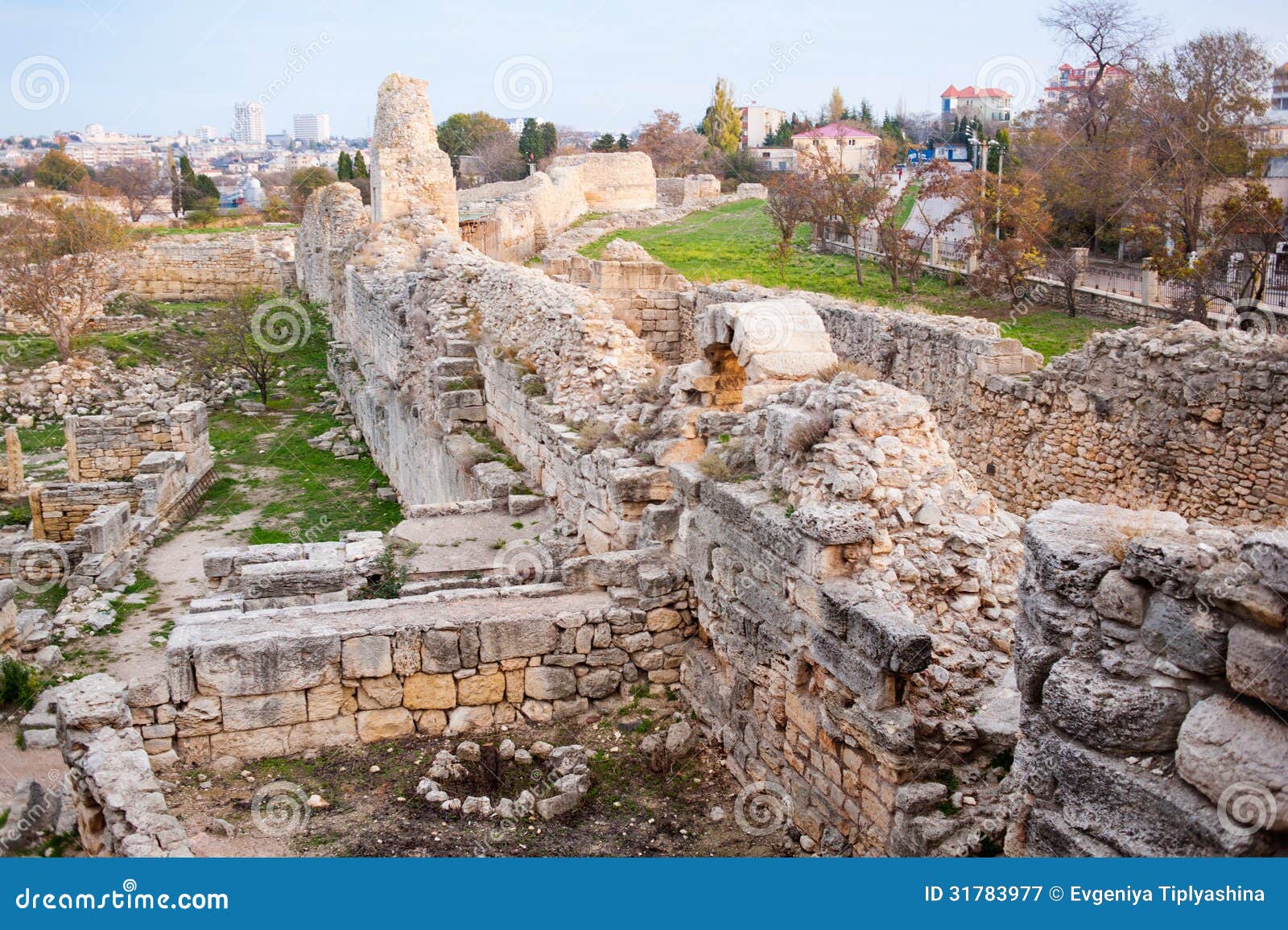 The ruins of Chersonesos stock image. Image of empire - 31783977