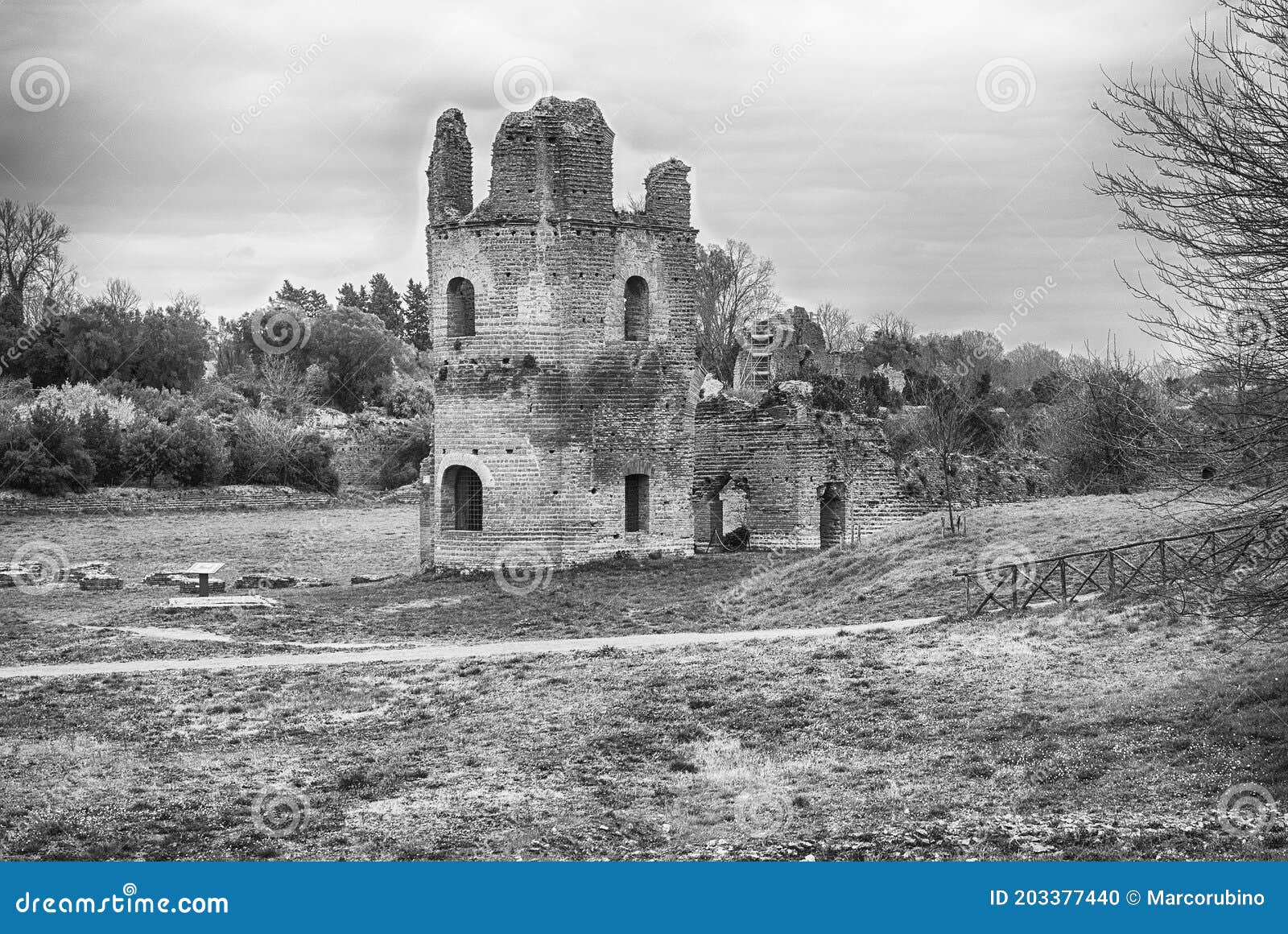 Ruins of the Circus of Maxentius, Rome, Italy Stock Photo - Image of ...