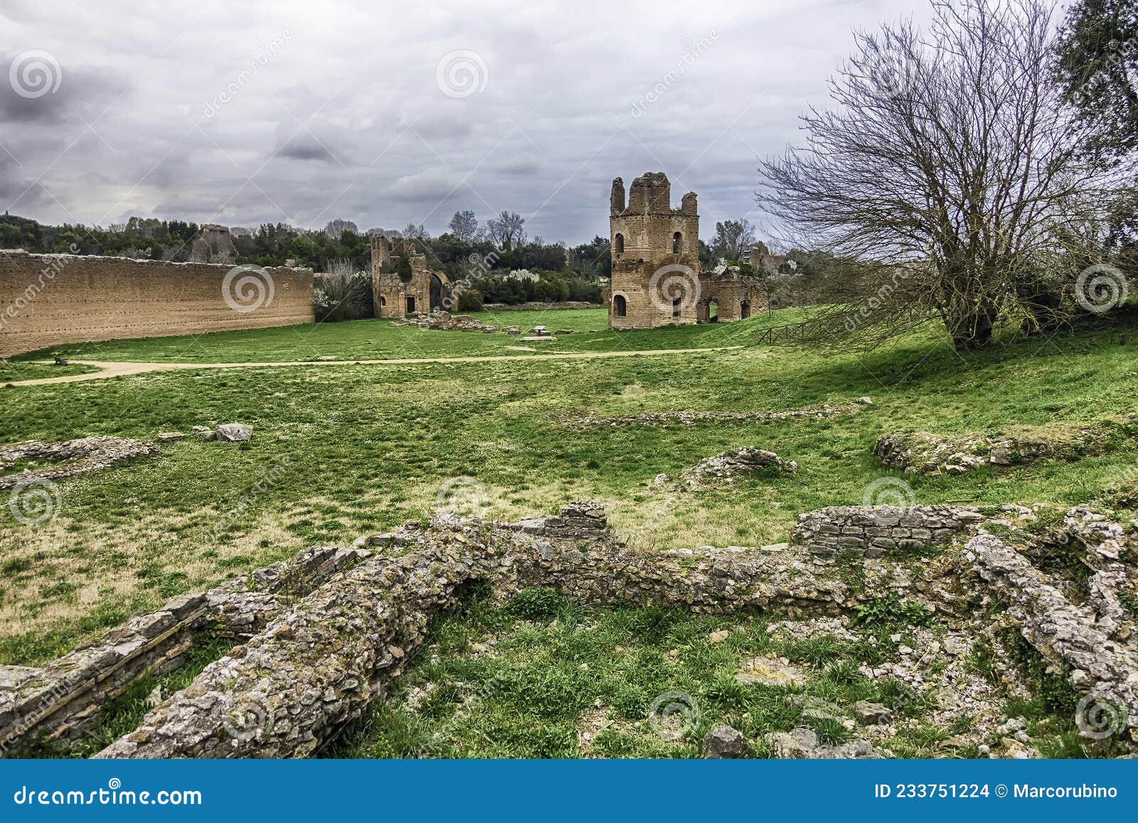 Ruins of the Circus of Maxentius, Rome, Italy Stock Photo - Image of ...