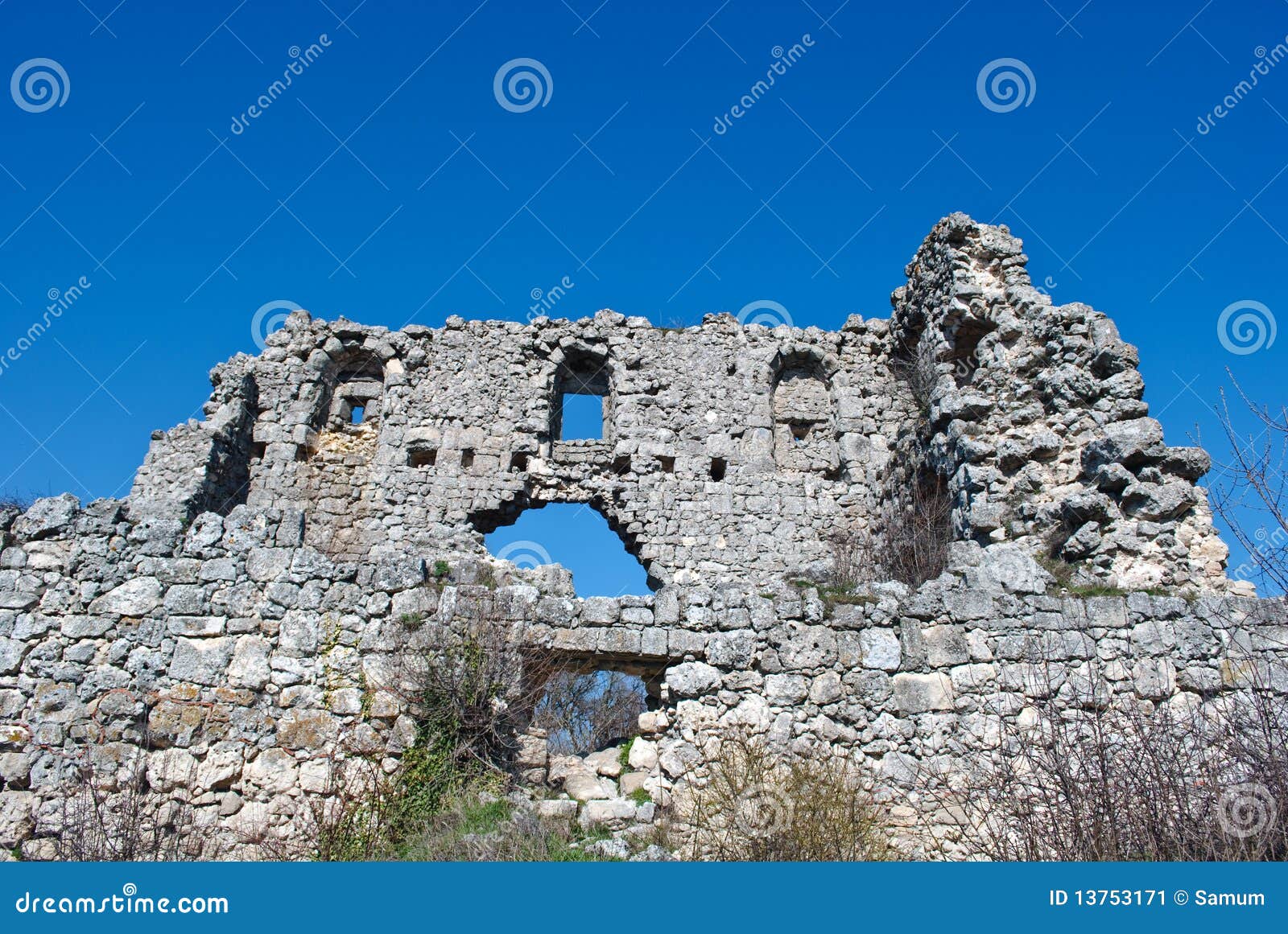 Ruins of citadel stock image. Image of exterior, castle - 13753171