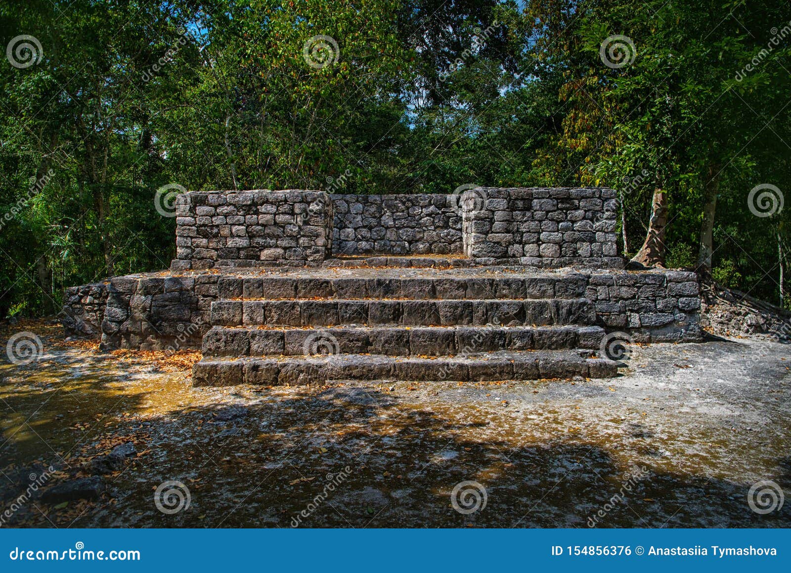The Ruins of the City of Calakmul. Maya Pyramid Stock Photo - Image of ...