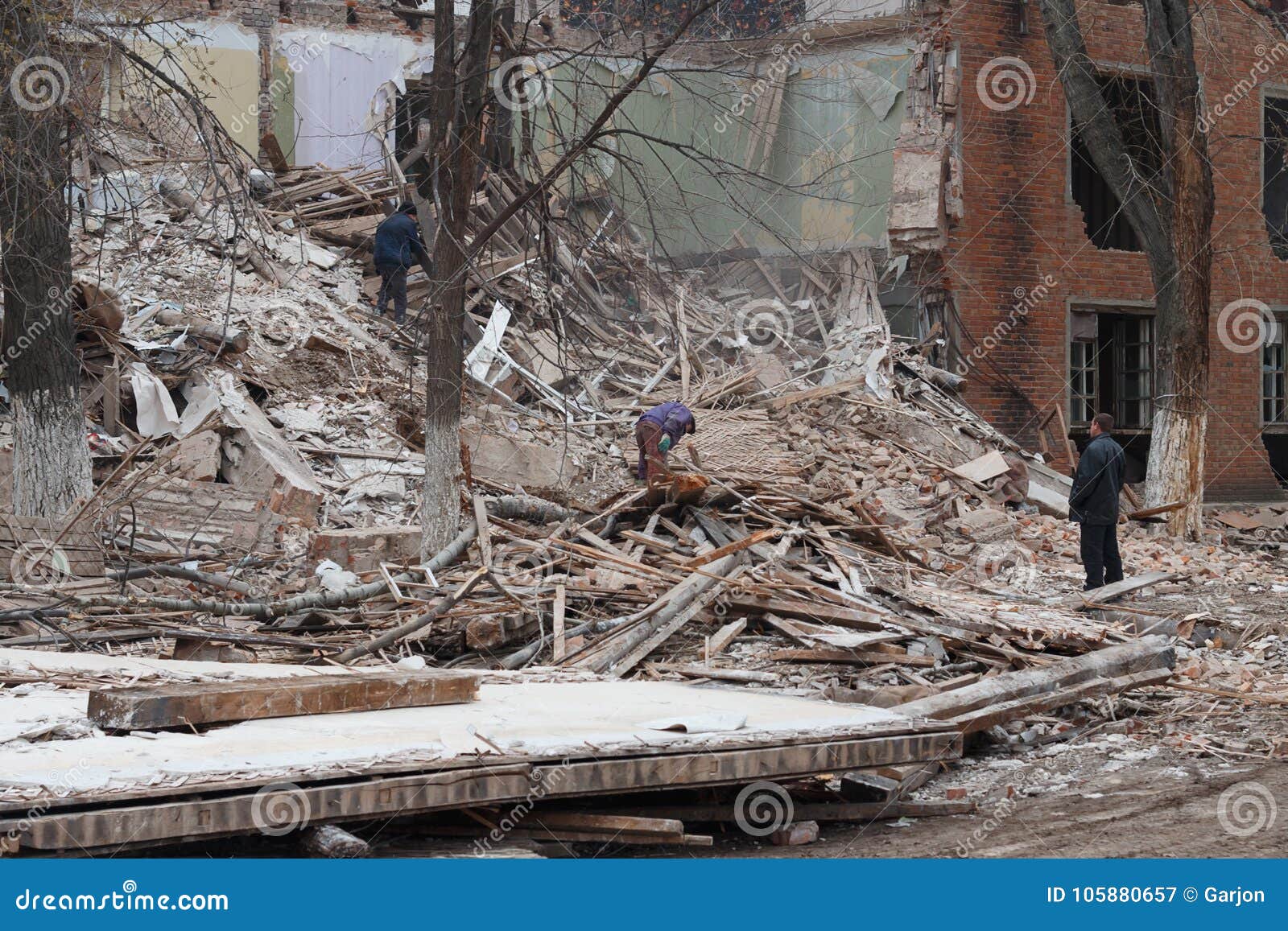 The Ruins of the Collapsed House Editorial Photography - Image of loss ...