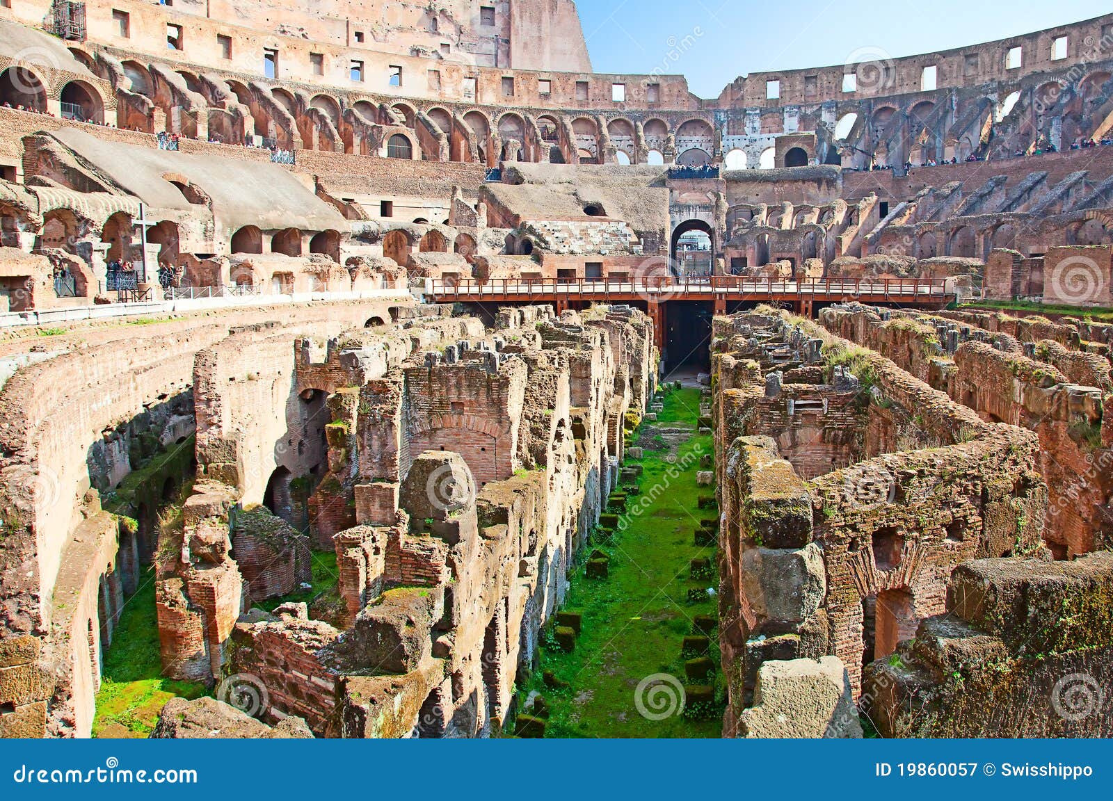 Ruins of the colloseum stock image. Image of blue, architectural - 19860057