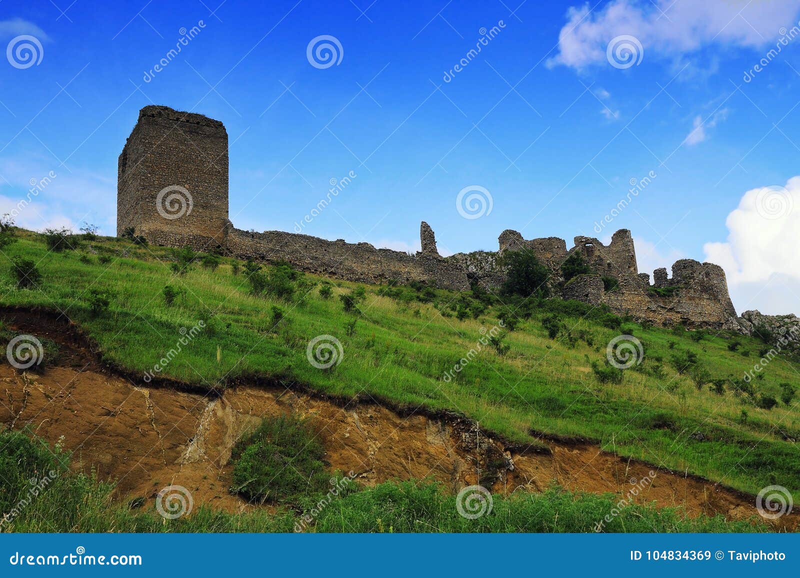 Coltesti medieval fortress stock image. Image of history - 104834369