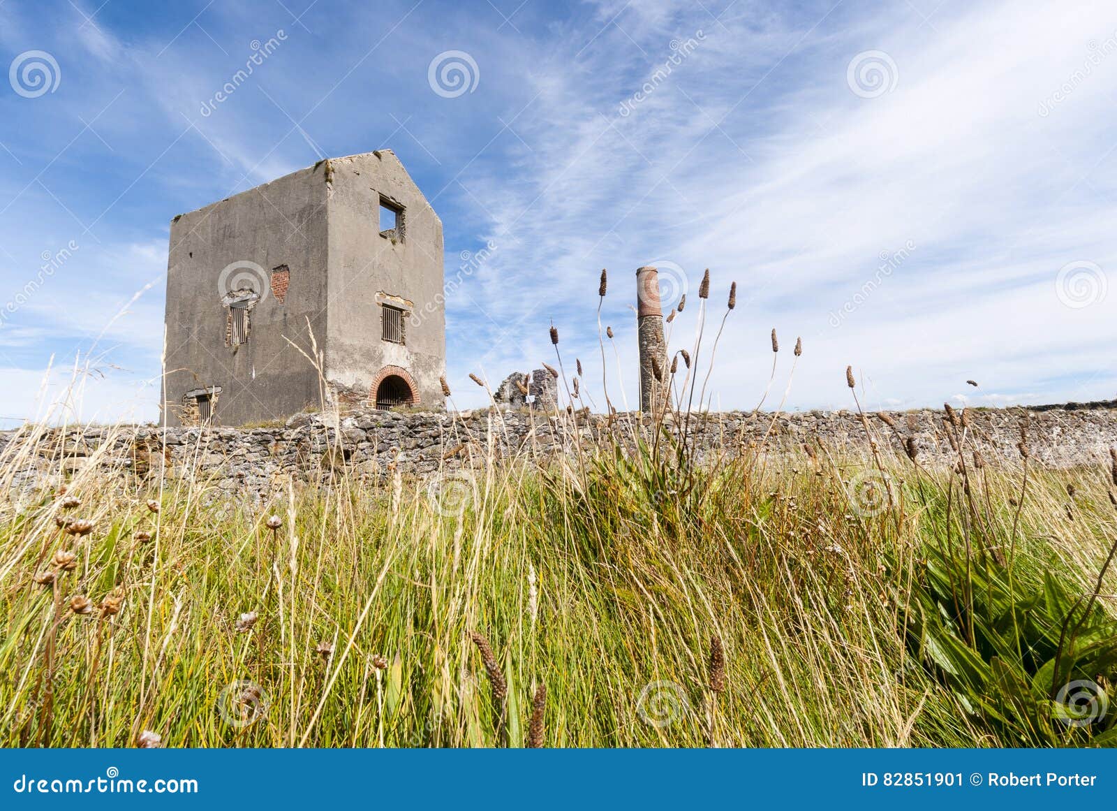 Ruins of a Copper Mine - Ireland Stock Image - Image of brick, historic ...